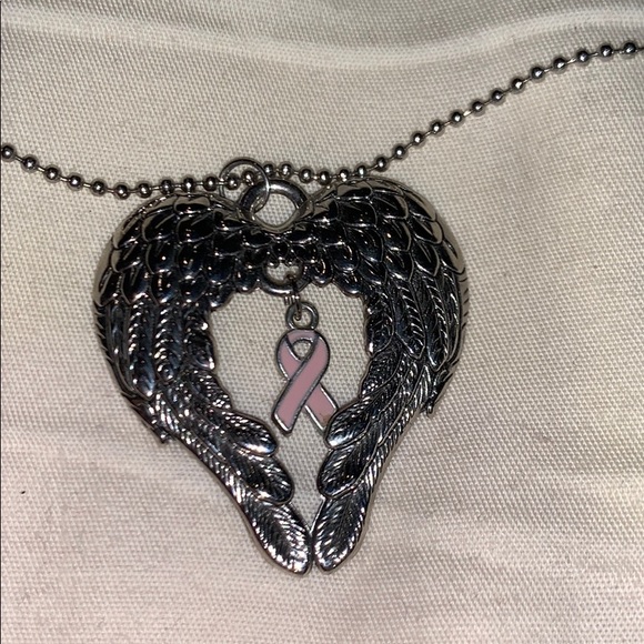 Jewelry | Angel Wings Breast Cancer Awareness Necklace | Poshmark